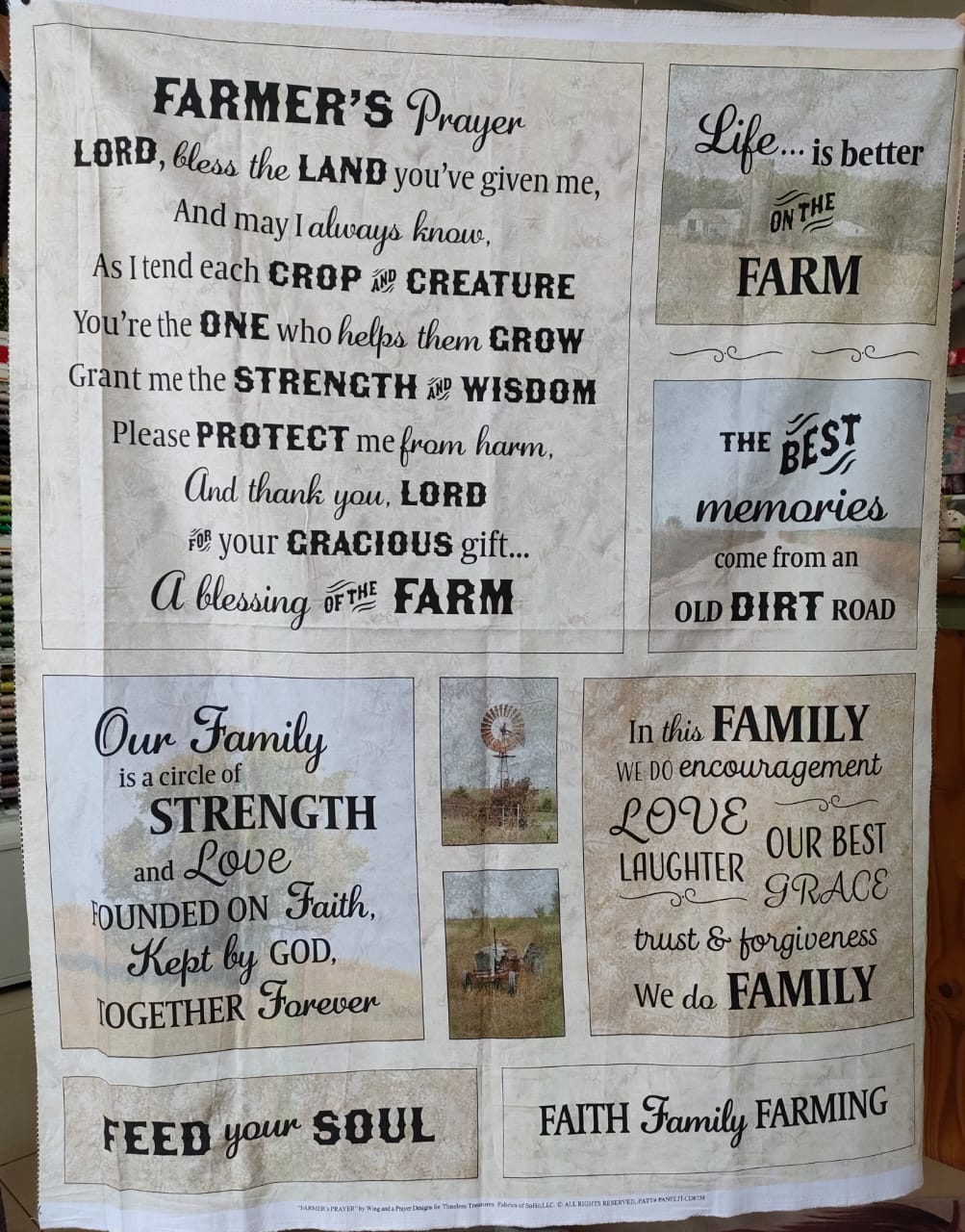 "Farmer's Prayer" Quilt Panel – The Pin Cushion